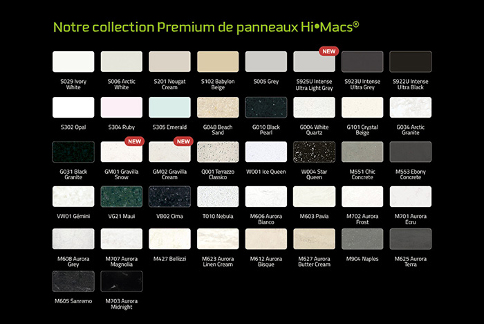 Toute la collection premium HI-MACS® - Aska Interior